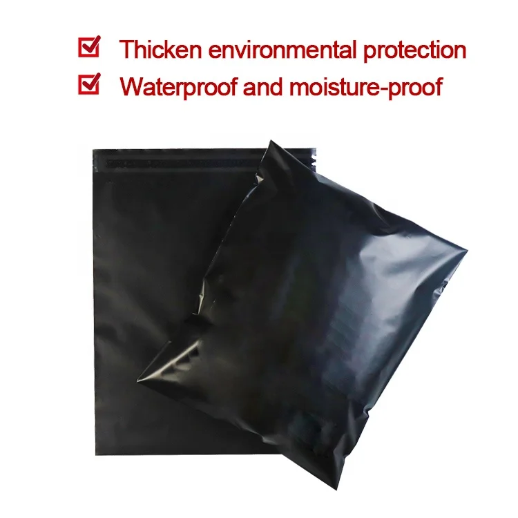 Wholesale Black Plastic Shipping Satchels for Clothing