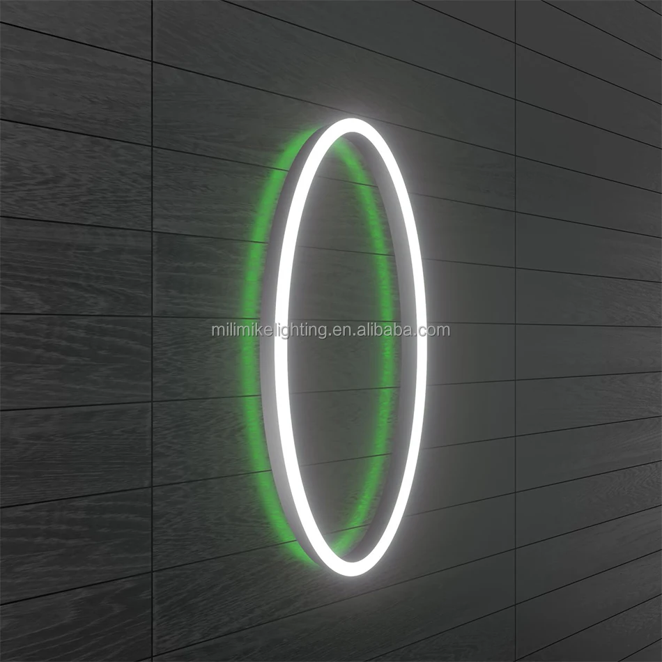 Creative Linear Profile Elliptical Ring Led Wall Light Surface Mounted ...