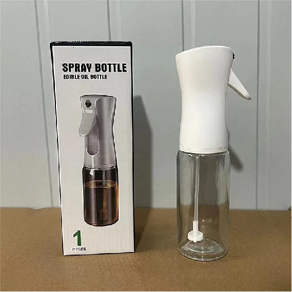 245ml Oil Storage Bottle Transparent Glass Oil Spray Dispenser Bottle For Kitchen Cooking Oil ...