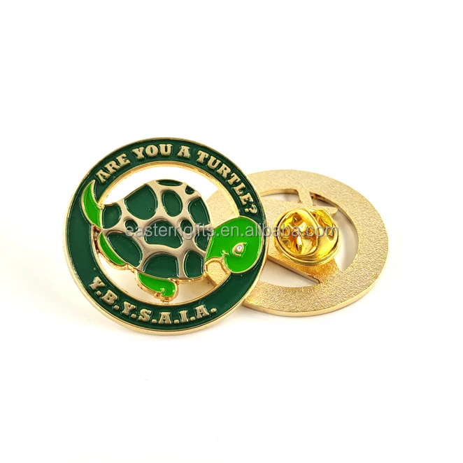 Masonic Turtle Pin - Custom Lapel Badge with Symbolic Meaning