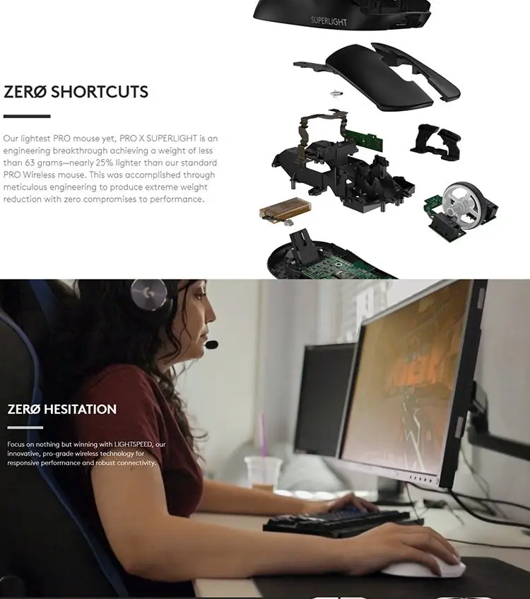 Logitech G Pro X Superlight - Ultra-Light Gaming Mouse