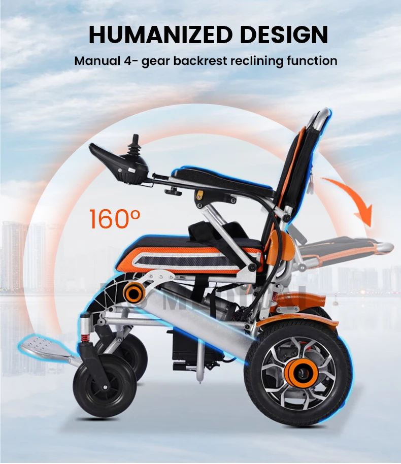 Ksm-605plus Foldable Lightweight Electric Wheelchair With Remote Control For Home Hospital ...