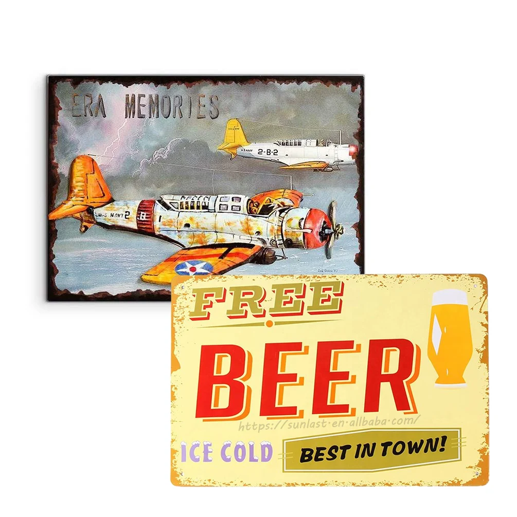 Workshop Bar Tin Sign Wall Decor Vintage Metal Poster Waterproof Beer ...