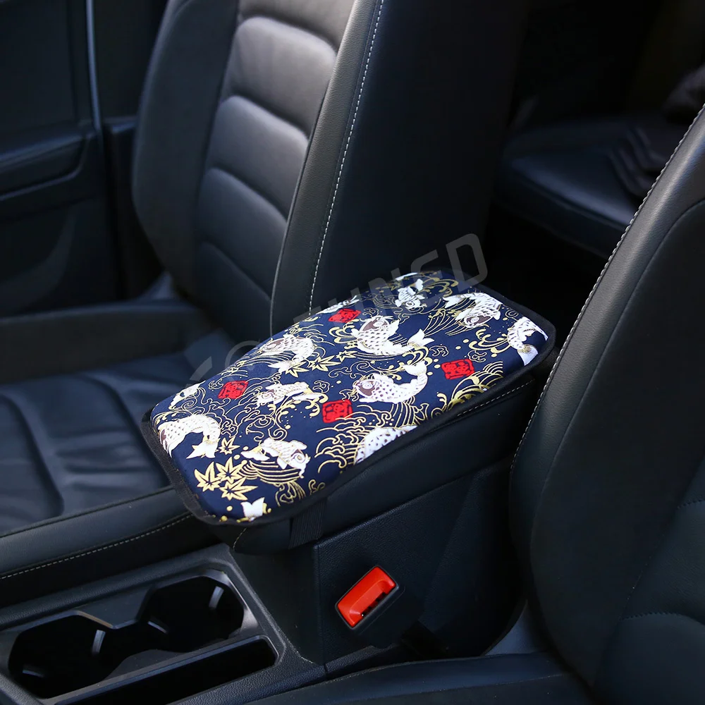 Car Center Handrail Box Cover Armrest JDM Ukiyo-e Cars Storage Carpet ...