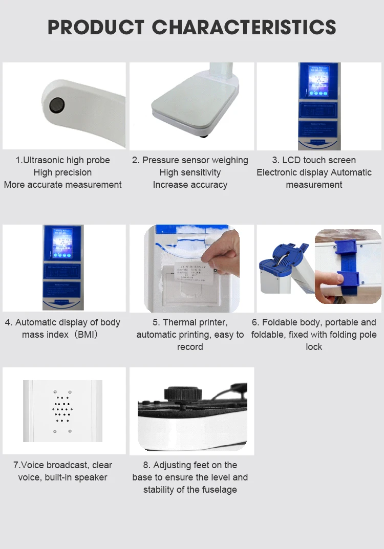Digital Weight And Height Scale Bmi Body Height Measurement Scale ...