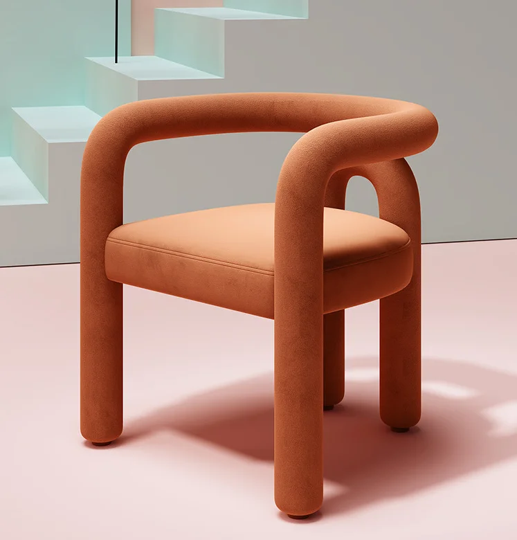 New Modern Coffee Shop U-shaped Steel Tube Leg Chair Dining Room ...