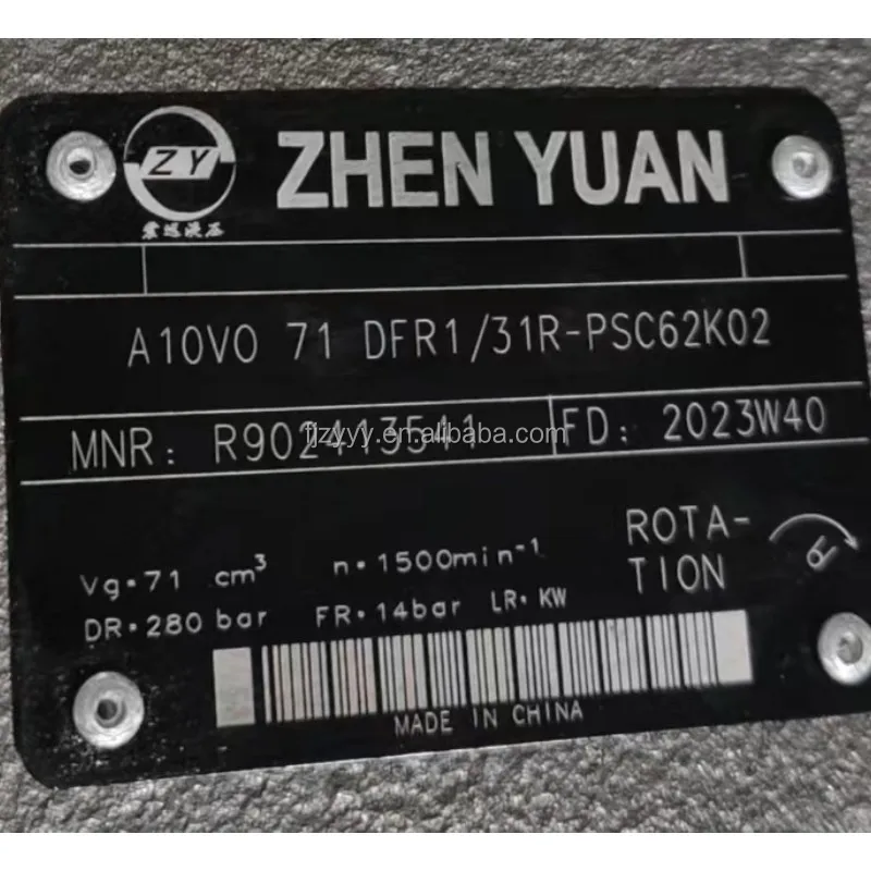 Zhenyaun Hydraulic Piston Pump A10vso 71 Dr /31r-vpa42kb5 A10vso 71 Dr /31r-vsa42n00 A A10vso 71 ...