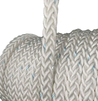 16 Strand Twist Nylon Rope Braid Rope Pure White 100% Nylon Polyamide ...