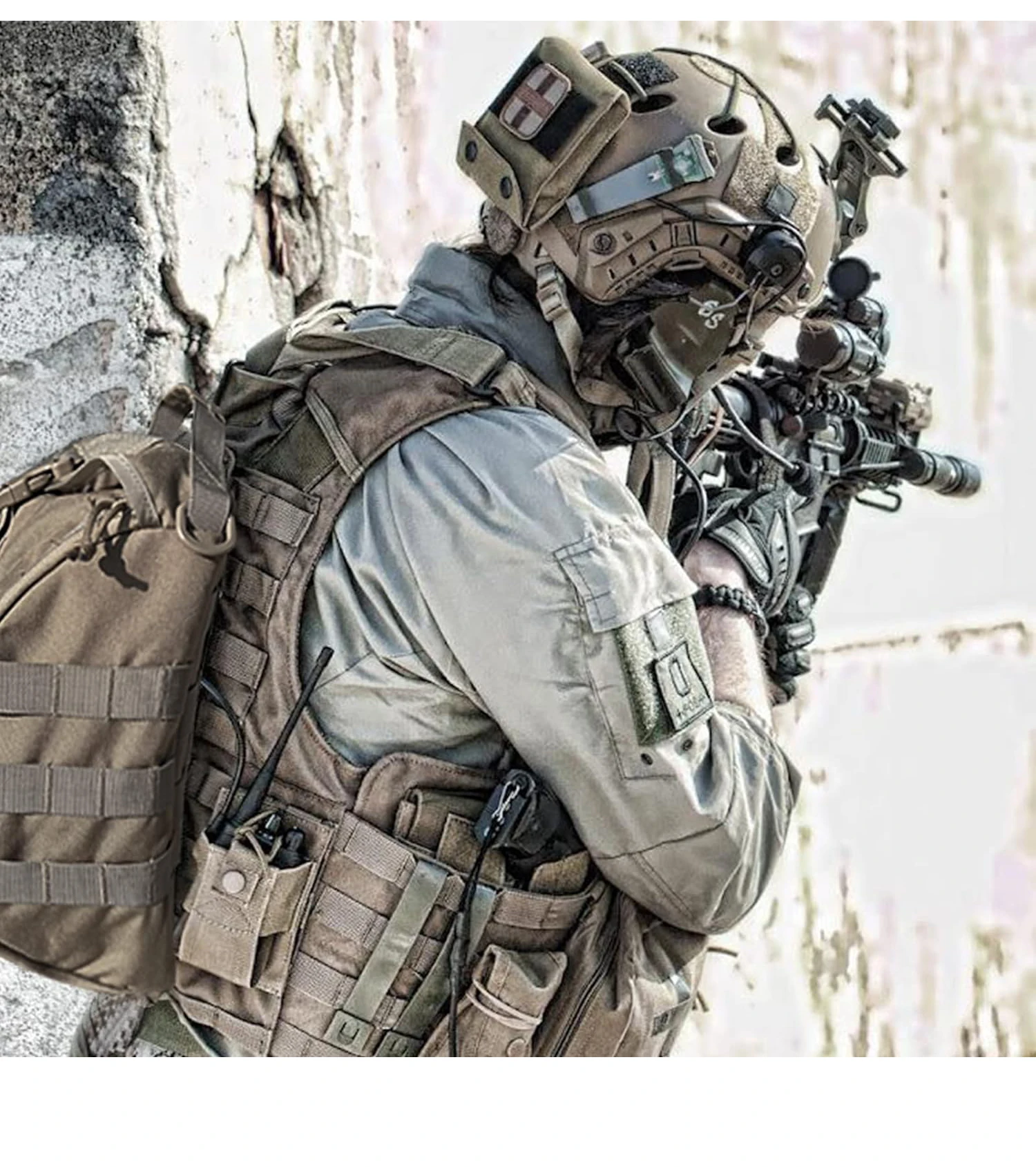 Nylon Construction Tactical Safety Molle Helmet Storage Gear Protector ...