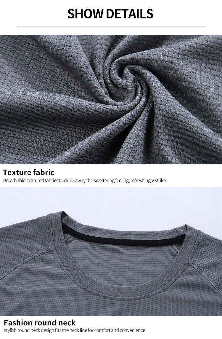 Men Quick Drying Polyester Shirts Cool Dry Breathable Short Sleeve ...