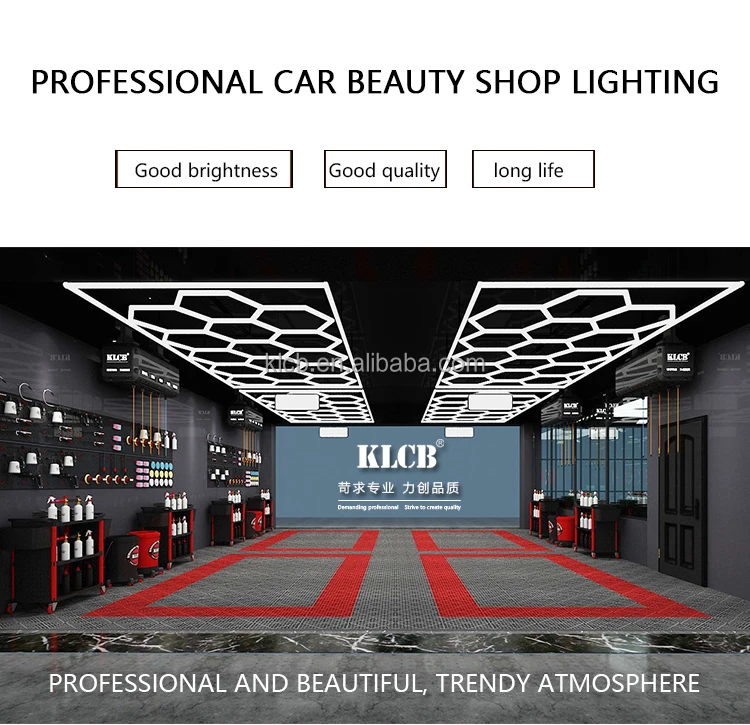 Factory Hexagonal Detailing Workshop Ceiling Led Lights For Car Shop ...