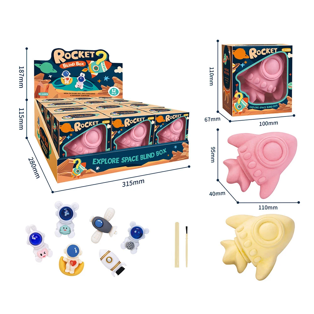 Blind Box Packaging Space Theme Set Surprise Dig It Out Toy for Kids