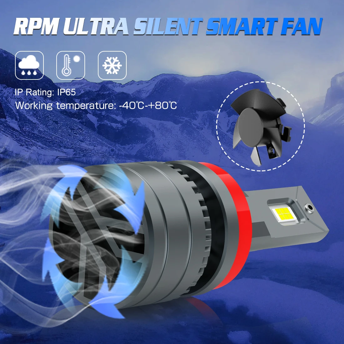 Gview G15 12V Auto Lighting Systems H11 H8 H9 LED Headlight Bulbs 60W ...