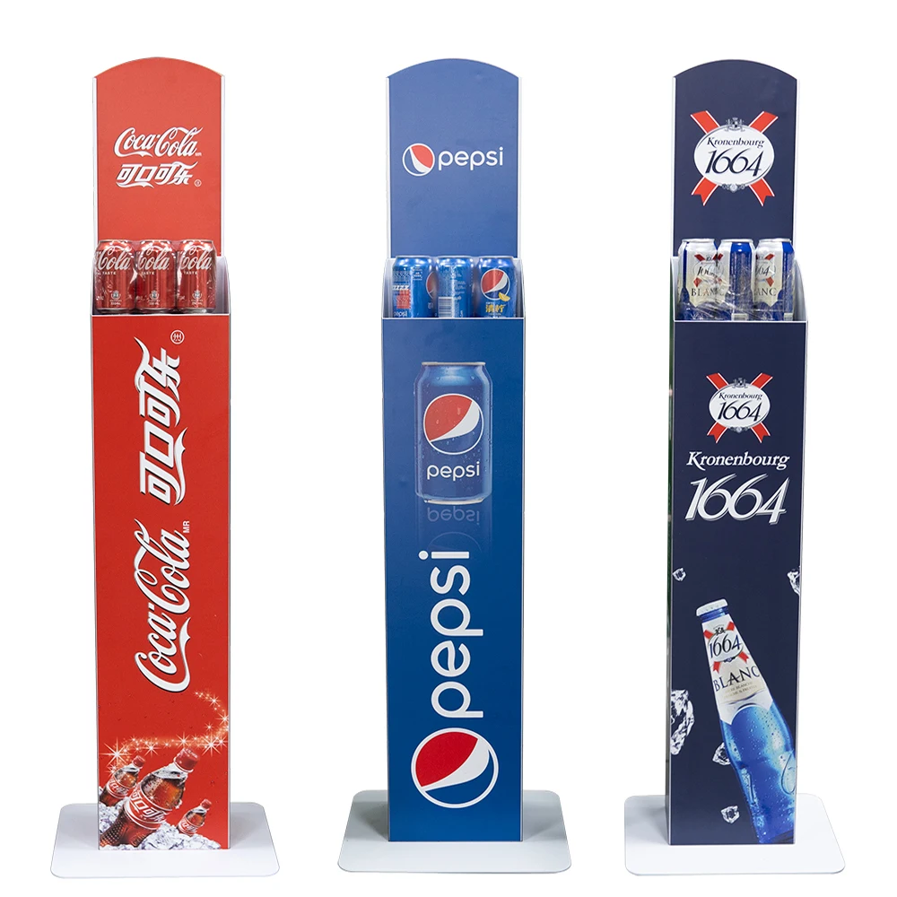 330ml Cans Auto Lift Display Stand - Efficient & Customizable