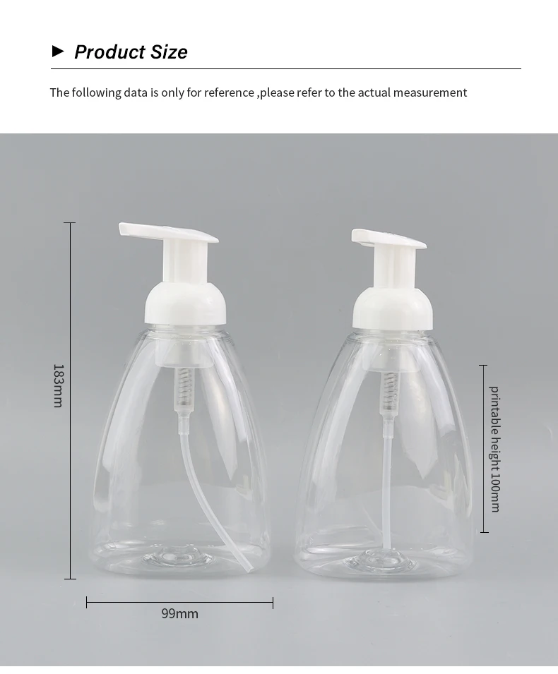 500ml PET Plastic HandWash Container Hand Wash Foam Soap Pump Dispenser ...