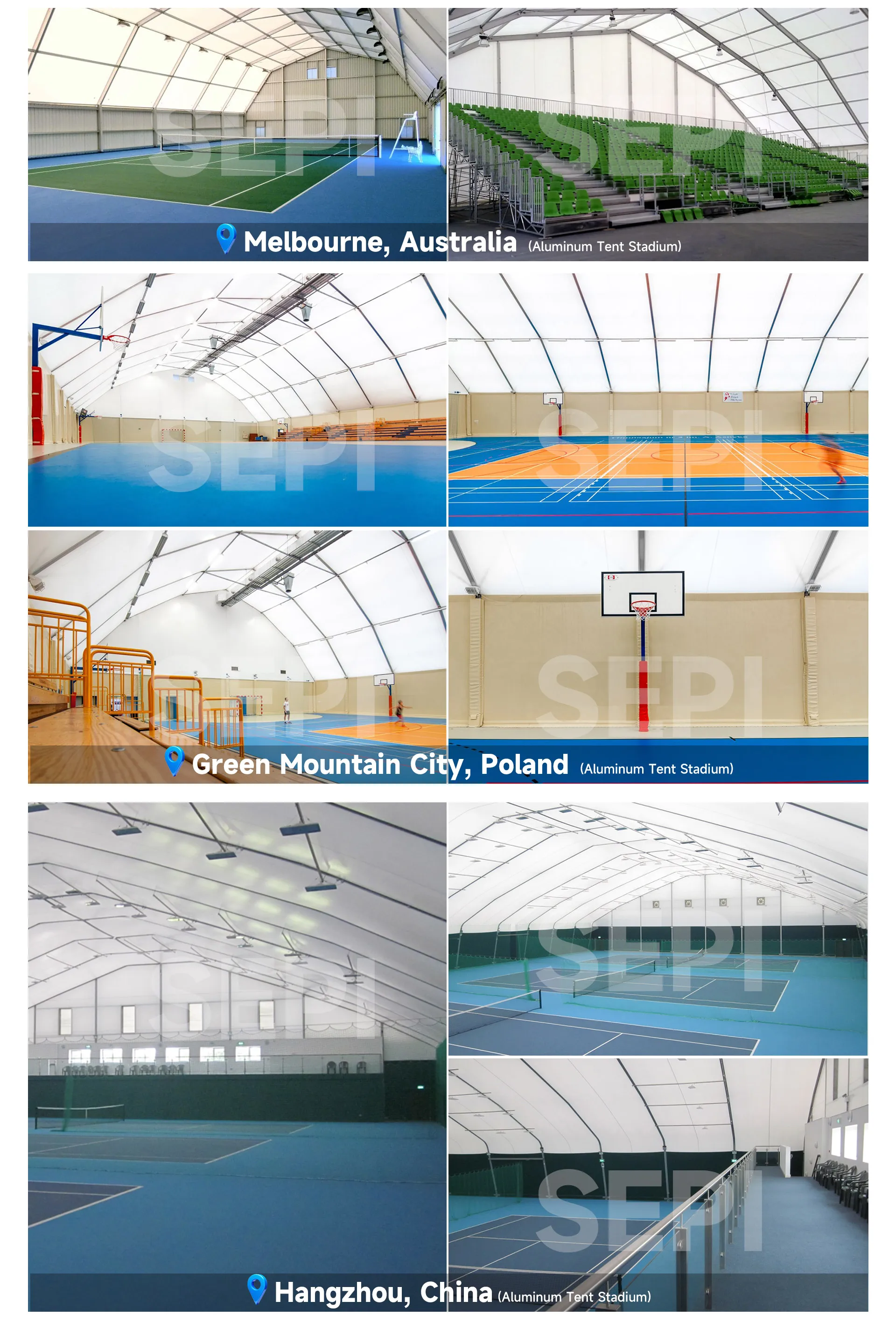 PVDF PTFE Waterproof Tensile Membrane Structures for Outdoor