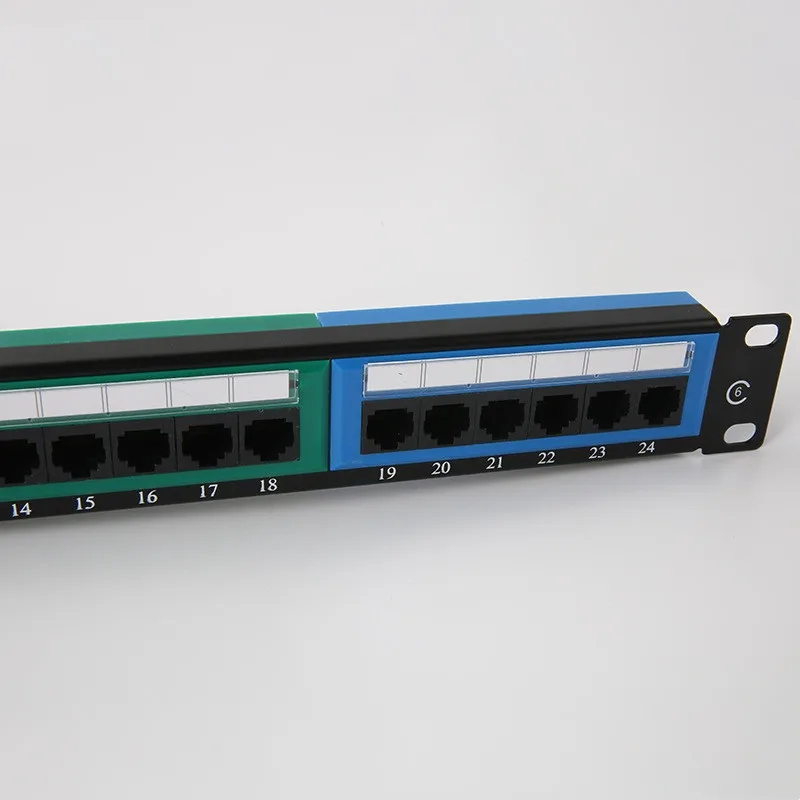 Rj45 Connector Cat6 Utp Metal Patch Panel 1u 19inch 24ports Modular ...