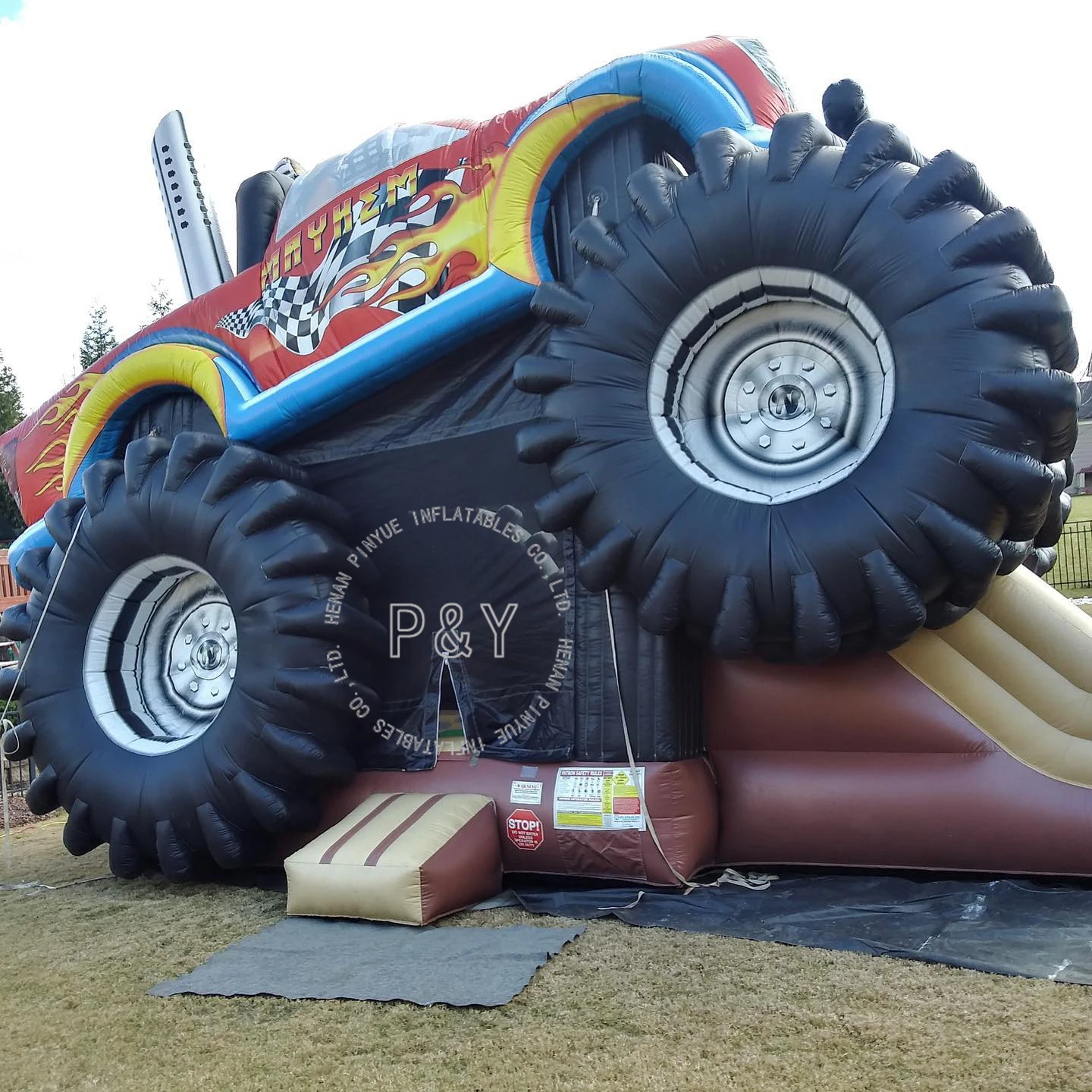 Monster Truck Bounce House - Commercial Inflatable Fun