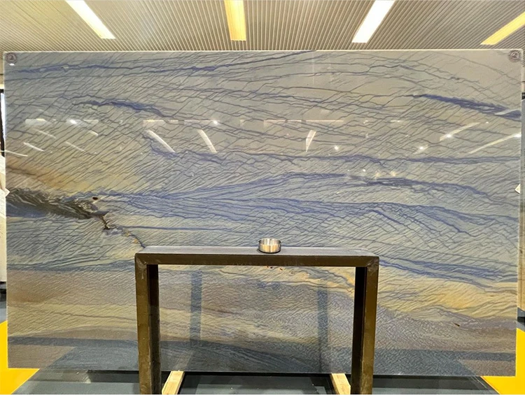 Luxurious Blue Granite Slabs Natural Blue Azul Macaubas Quartzite Slab ...