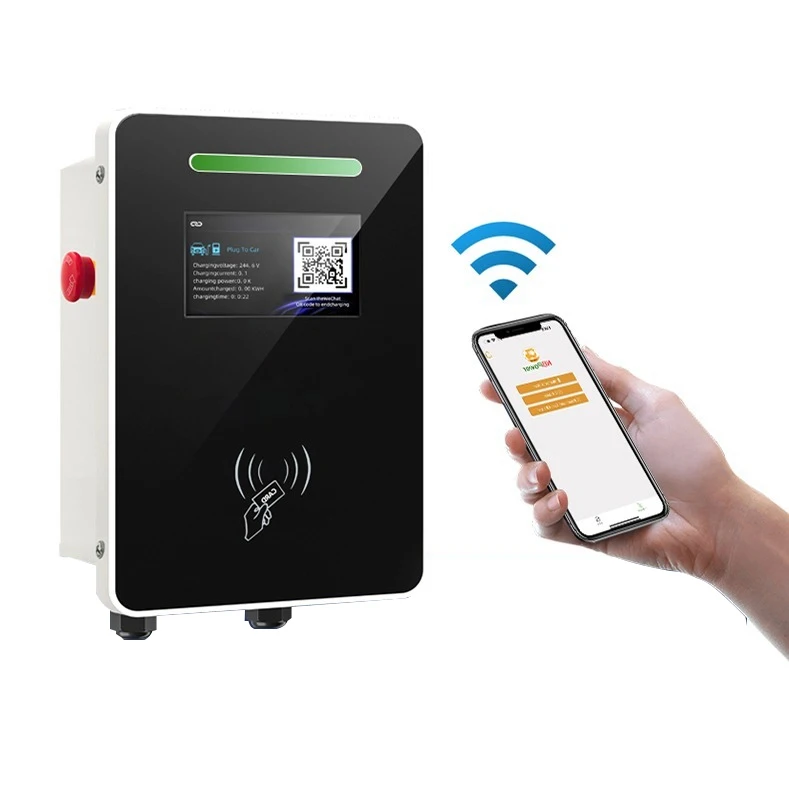 Wireless App 32a Ev Charge Pile Home Wall-mounted Wall Mount Type 2 7kw ...