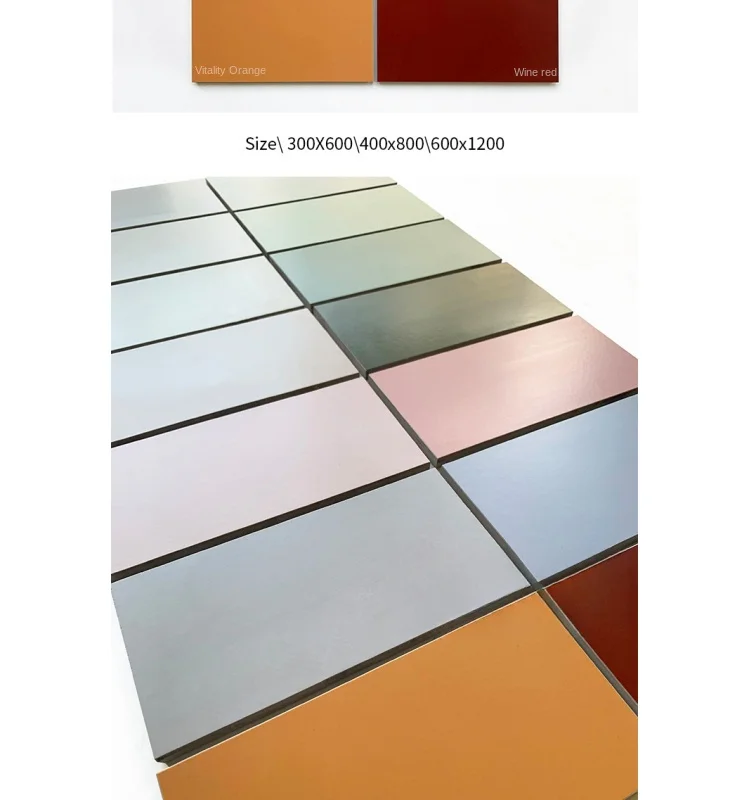 Full Porcelain Soft Light Bathroom Wall Tile for Outdoor Hall Firebrick ...