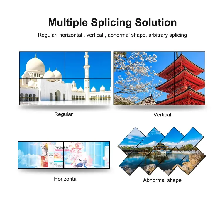 46 49 55 65 Inch 4K LCD Splicing Screens for Digital Signage