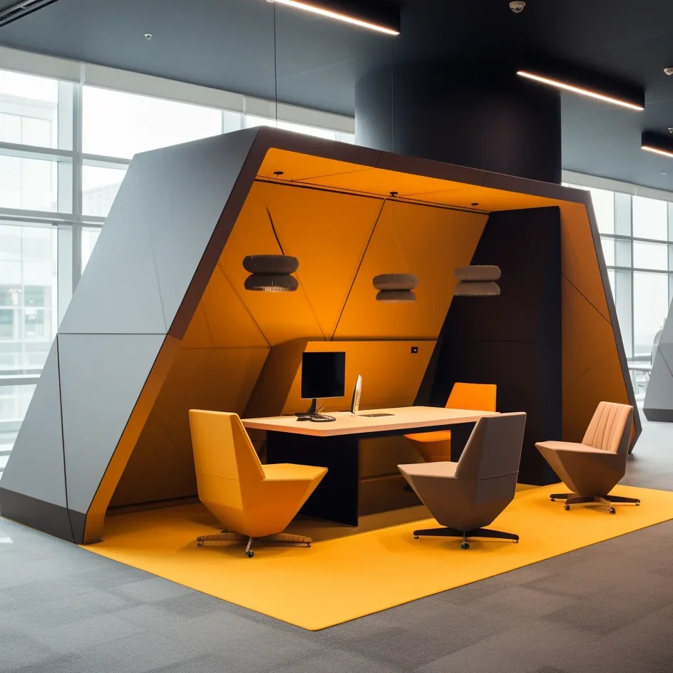 Soundproof cabin phone public call pod small portable meeting office ...