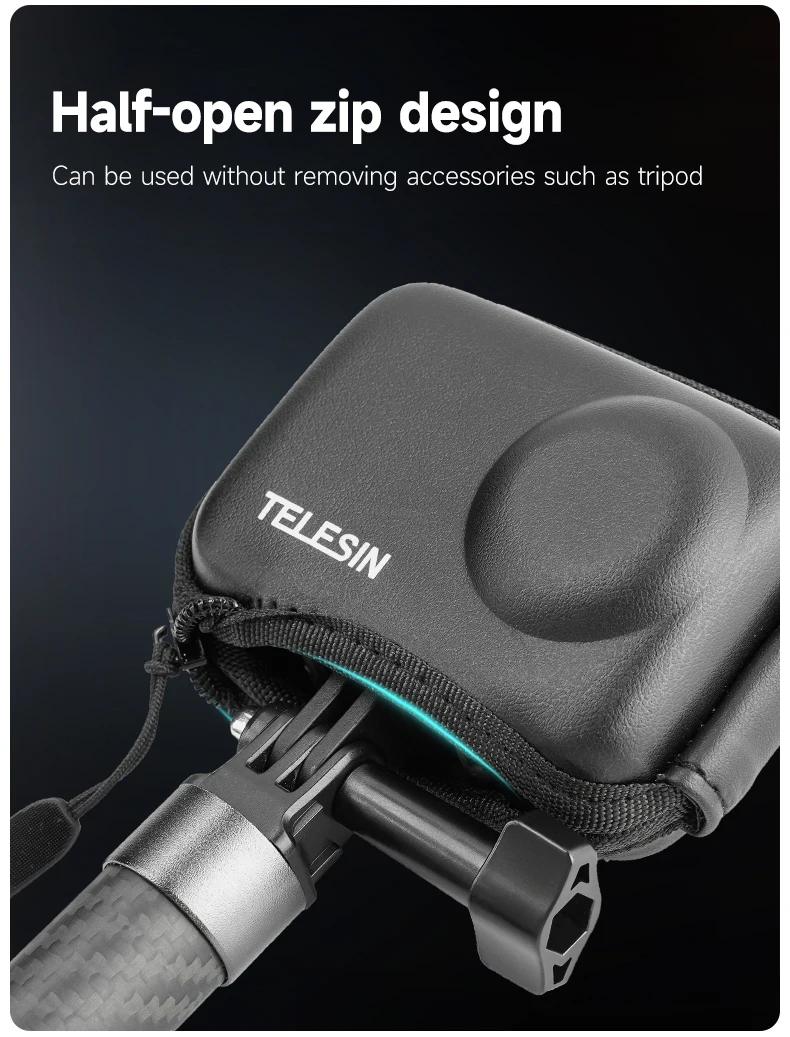 Telesin Portable EVA Pouch - Ultimate Protection for DJI Action Cameras