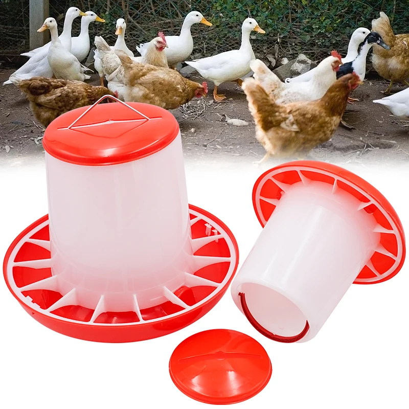 12kgs Automatic Chicken Feeder Bucket Rooster Hen Feeding Device Farm ...