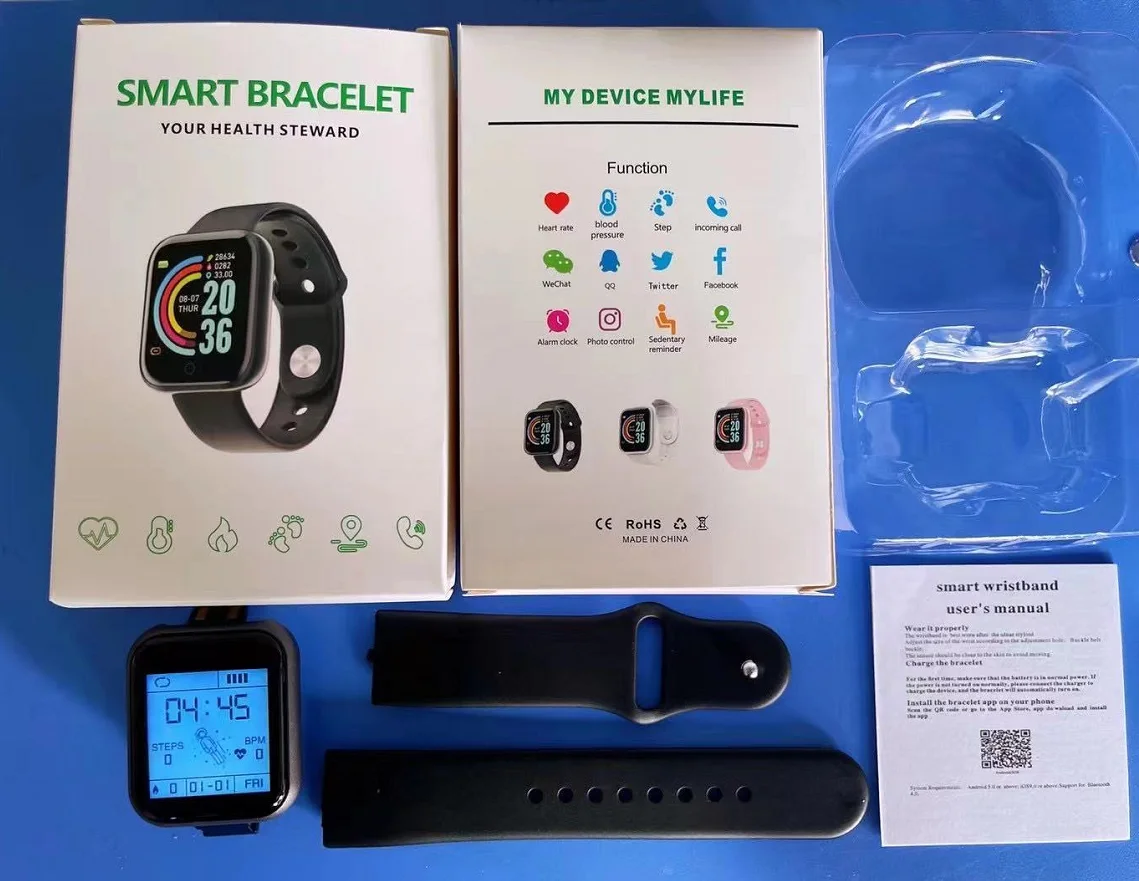 Hot Selling Reloj Intelligent Smart Watch Y68 Health Fitness Tracker ...