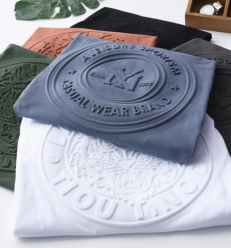 High Quality 100% Cotton Unisex T Shirt Custom 3d Embossed Puff ...