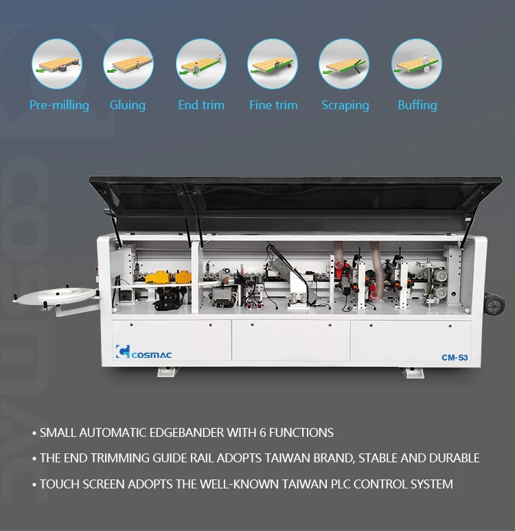 Wood Furniture Mdf Pvc Pre-milling Scraping Automatic Edge Banding ...