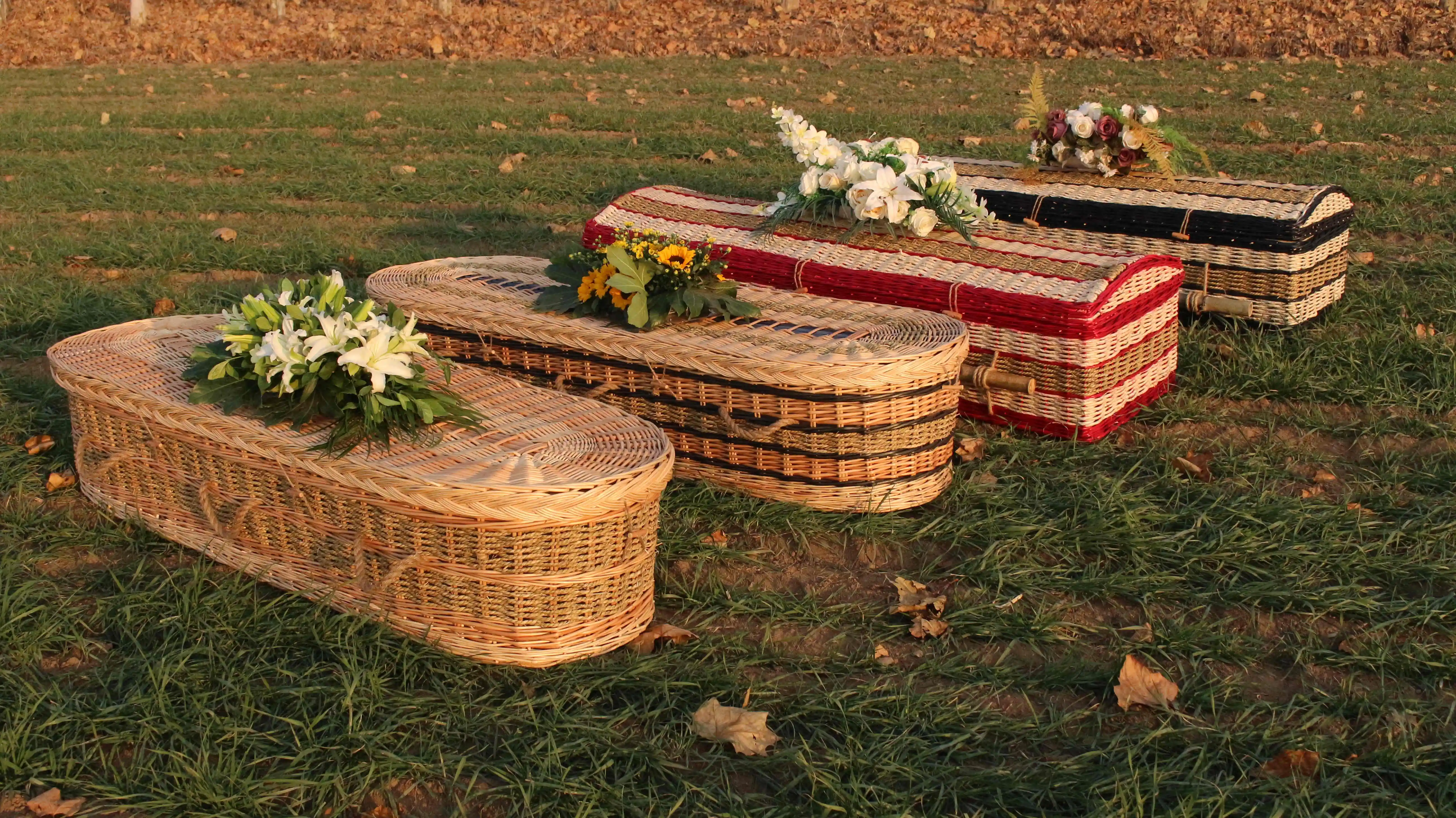 Green Funeral Casket Basket Funeral caskets Coffin| Alibaba.com