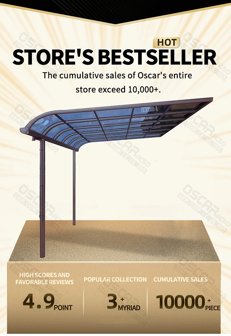 Durable Polycarbonate Patio Roof Canopy - Single-Pitch Shelter