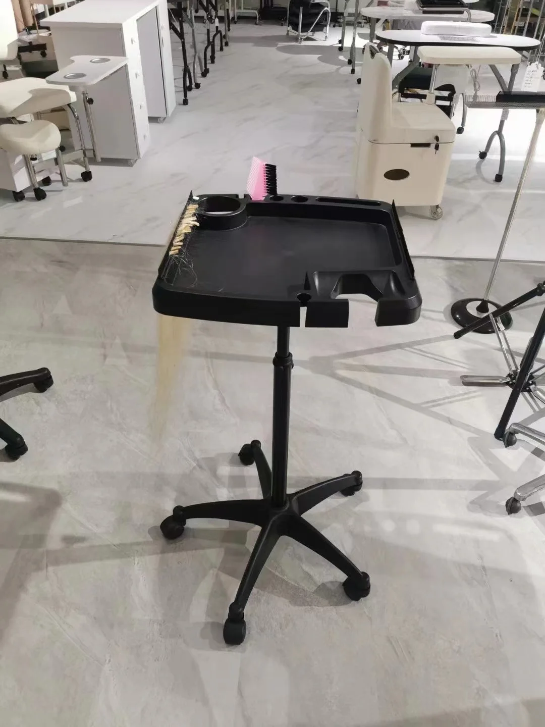 Hair Extension Stand for Hairstylist Upgraded Rolling Salon Tray Cart ...
