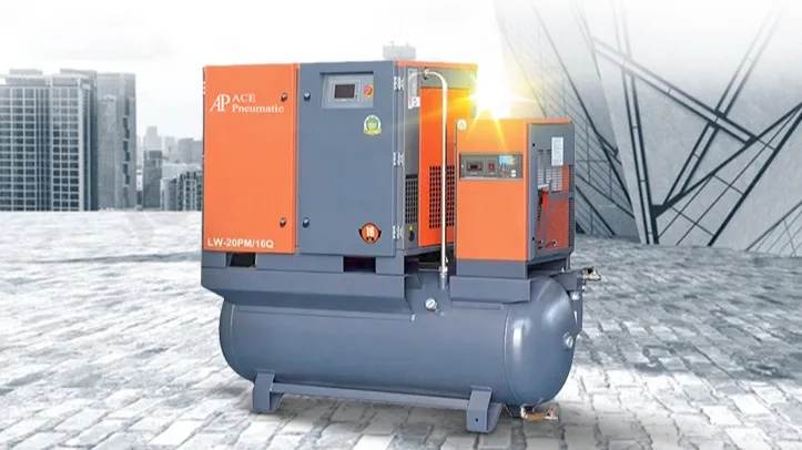 Ace Compressor Industrial 500 Lilter 20hp 15kw Rotary Screw Air ...