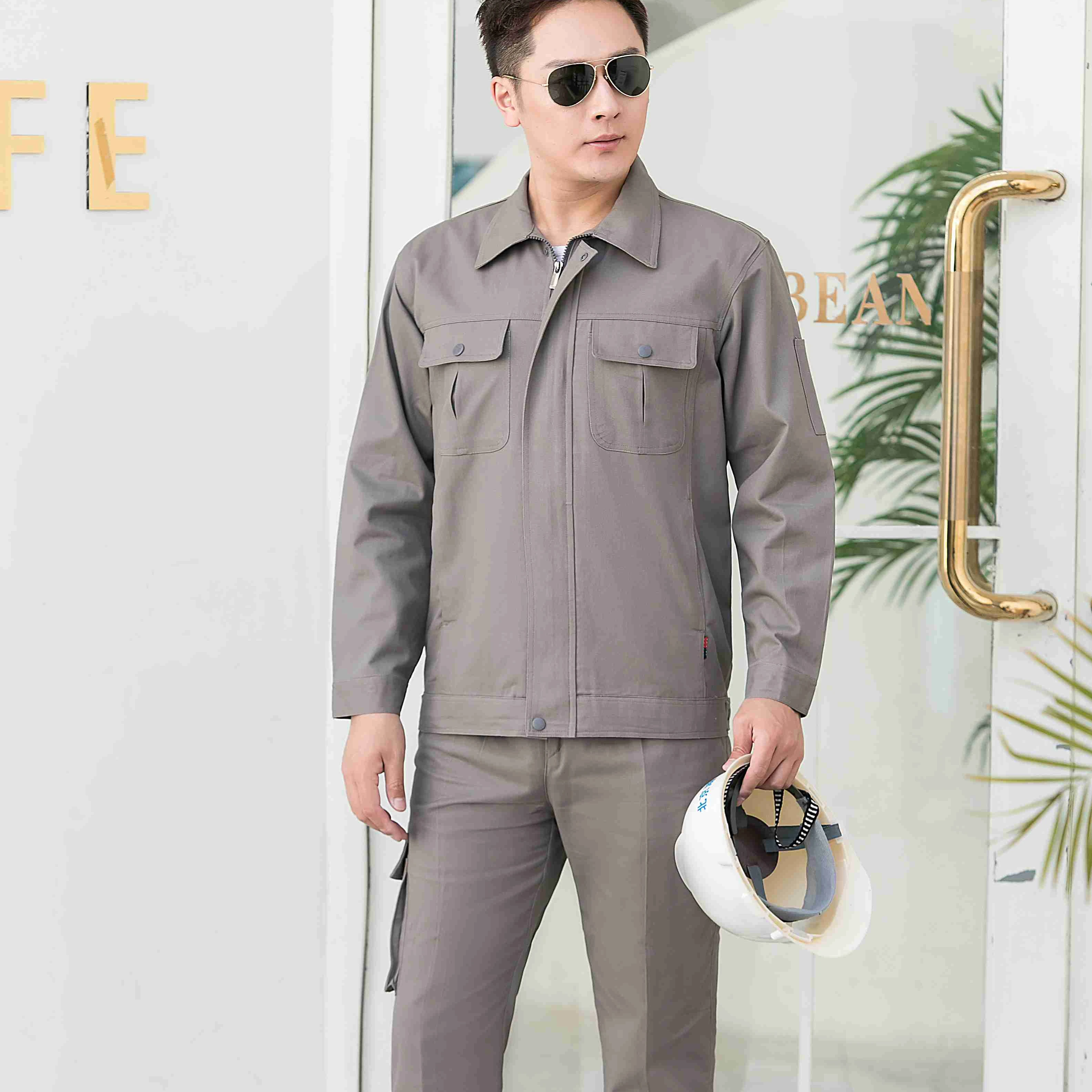 Cloth Factory Stock Direct Delivery Work Clothes Sky Blue And Gray ...