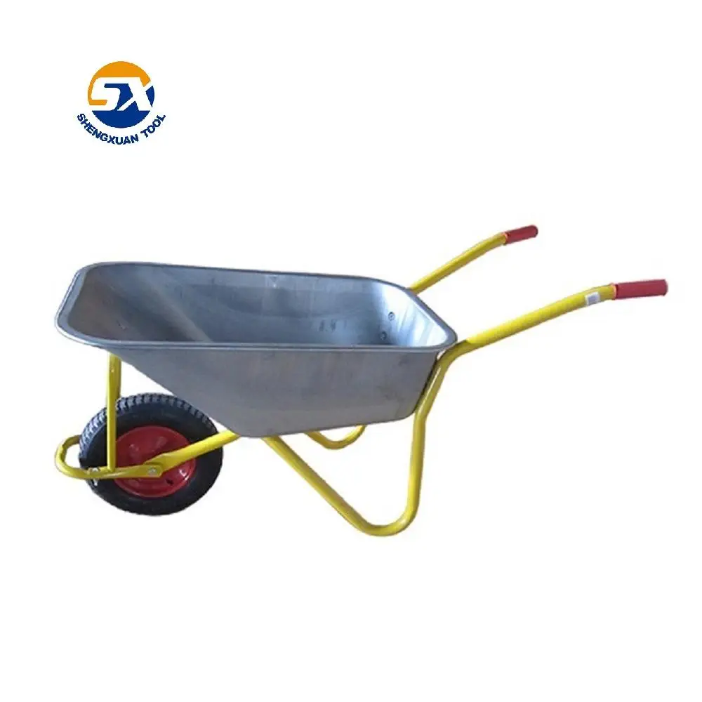 Galvanized Concrete Heavy Duty Wheelbarrow Galvanized Tray Wheelbarrow ...