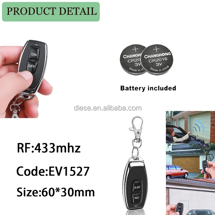 433 Mhz Wireless Remote Control Switch Dc 12v 10a 1ch Relay Receiver ...