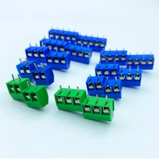 5.08 Blue/green Kf301 Terminal Block 2p/3p/4p Optional 5.0mm Straight ...