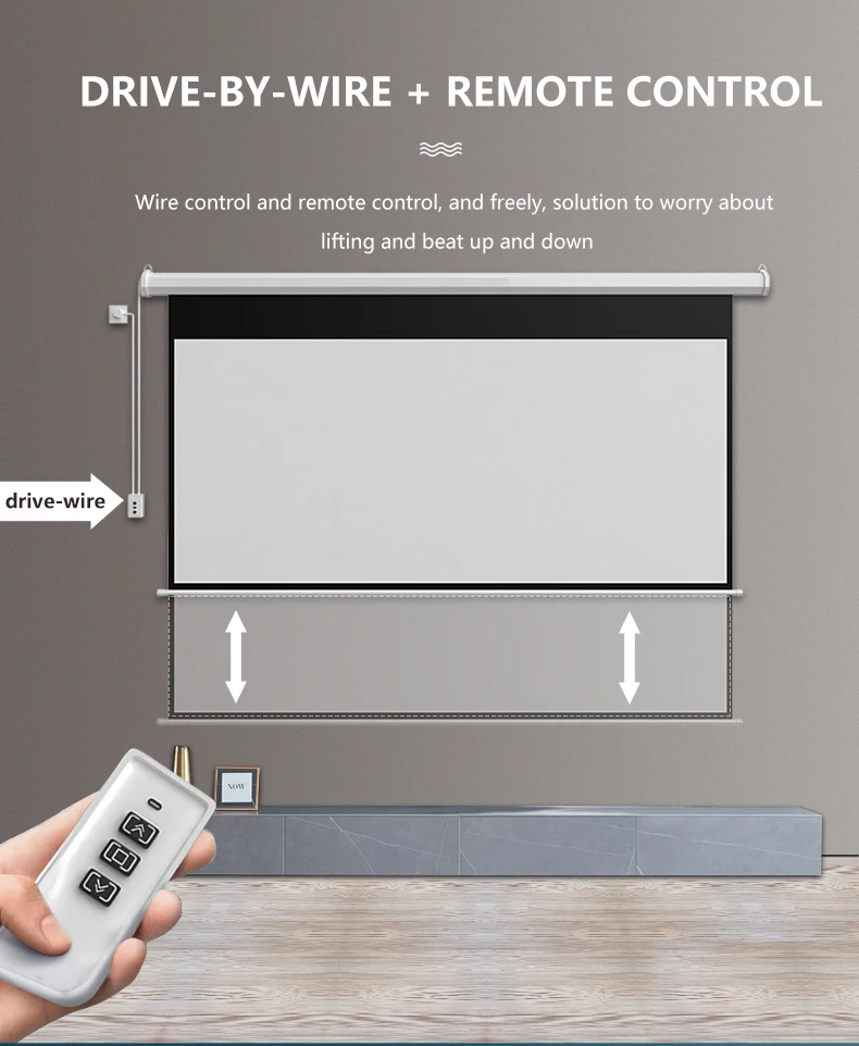 Motorized Projector Screens - Custom Sizes for Home Cinema