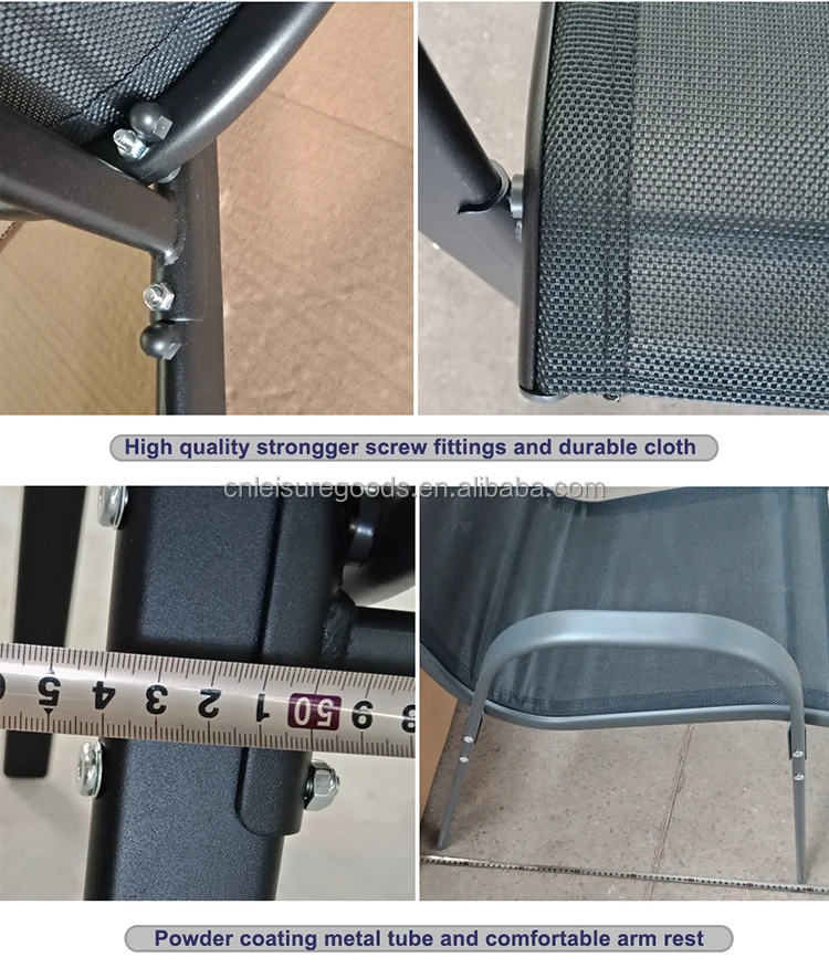 Uplion Outdoor Steel Tube Frame Chairs - Durable & Stylish