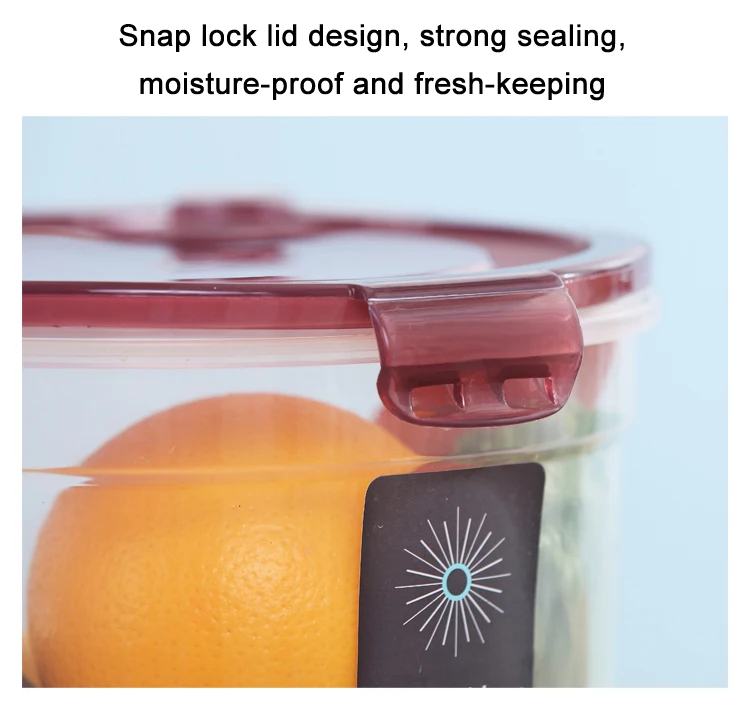 Microwaveable Round Airtight Meal Pre Picnic Snack Sauces Plastic ...