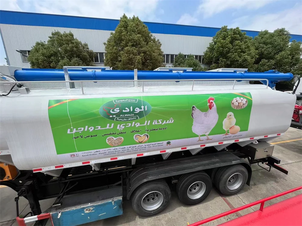 3 Axles Animal Feed Transportation Tank Cattle Pig Chicken Feed Bulk ...