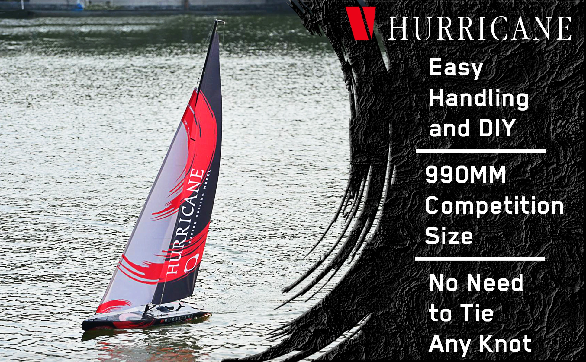 RTR 1000MM RC Sailing Boat Kit - Ready-to-Go Plastic DIY Sailboat for ...