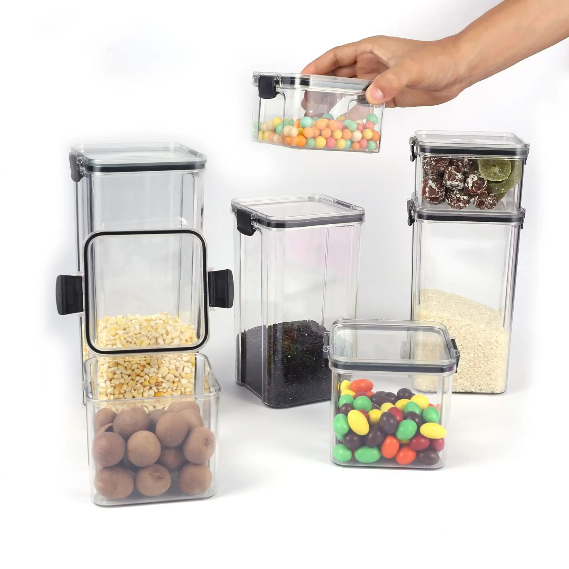 Plastic Airtight Food Storage Containers With Lids Energy Rice Food ...