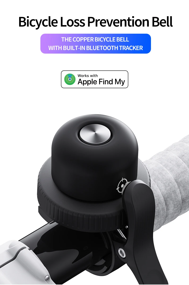 Bike Bell for AirTag Case Waterproof Bike Mount Bicycle Bell for Air ...