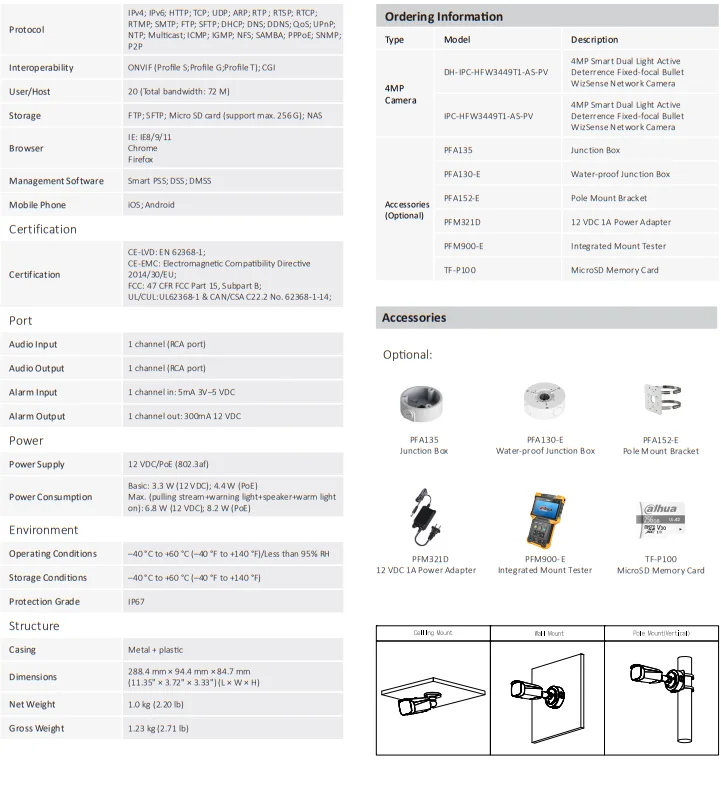2k Ip67 Camera Smart Dual Light Fixed-focal Bullet Wizsense Camera ...