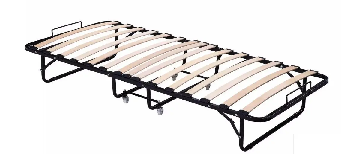 Italian Roll Away Folding Cot Bed With 4 Casters - Buy Italian Roll ...