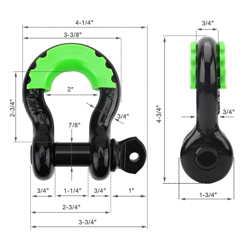 Recovery Shackle D Galvanized - Heavy Industry Solutions